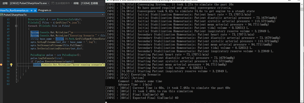CSharp HowTo 4.x throw Engine Error after Advance Time - Pulse Physiology Engine - Kitware
